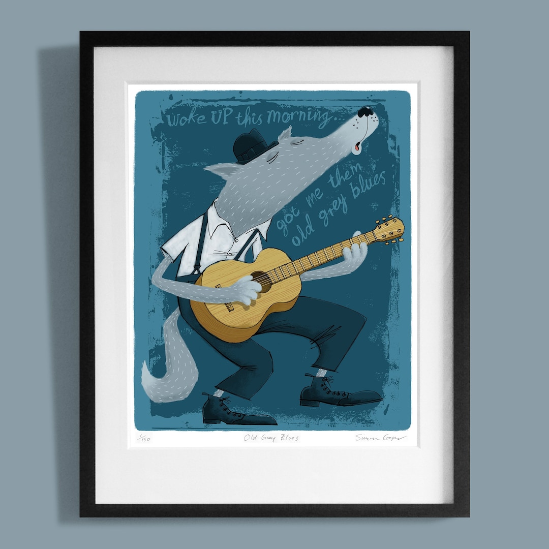 Limited Edition Giclée Print of Musical Wolf. Signed by - Etsy UK