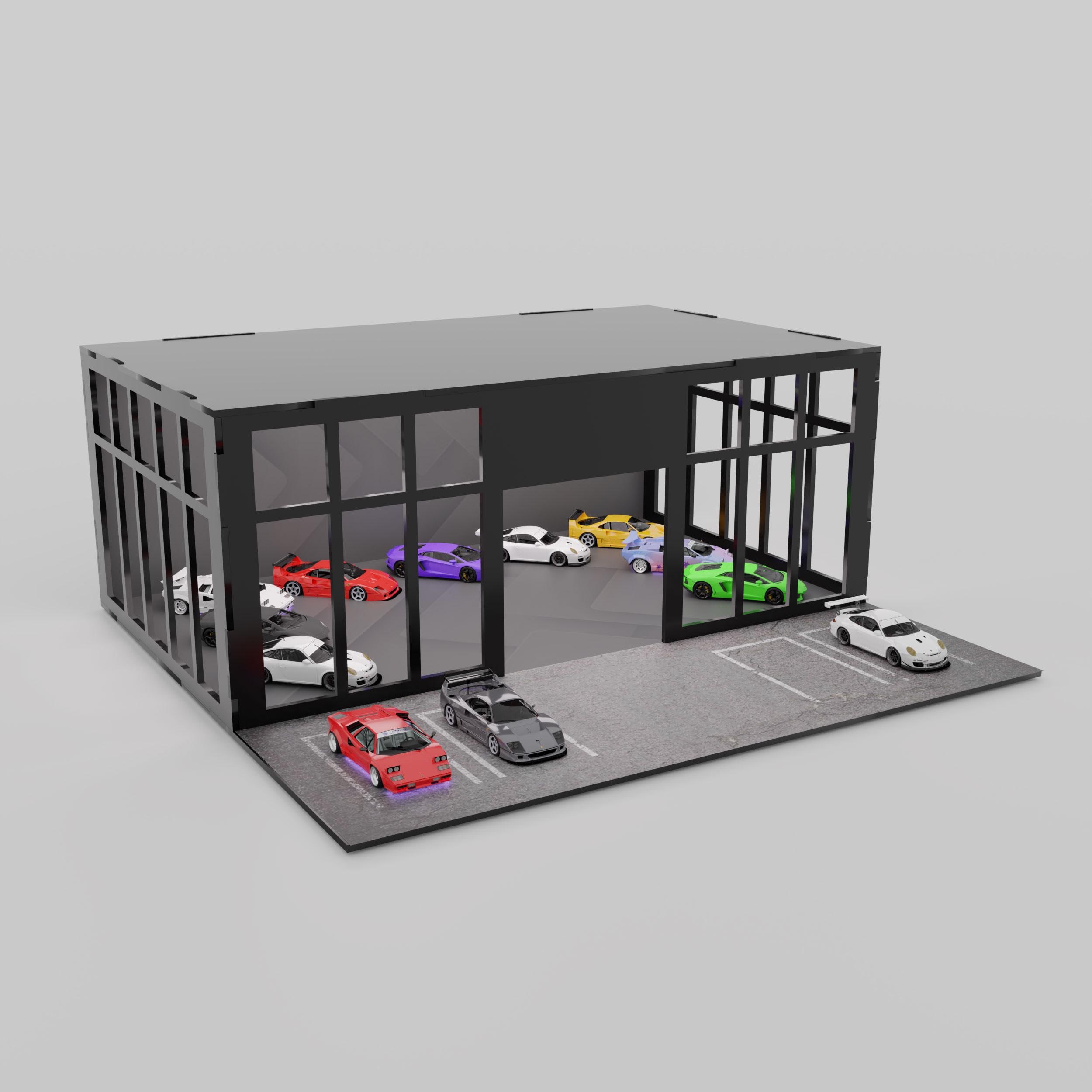 Diecast Display Stand, Diecast Garage Template, 1/64, Laser Cut ...