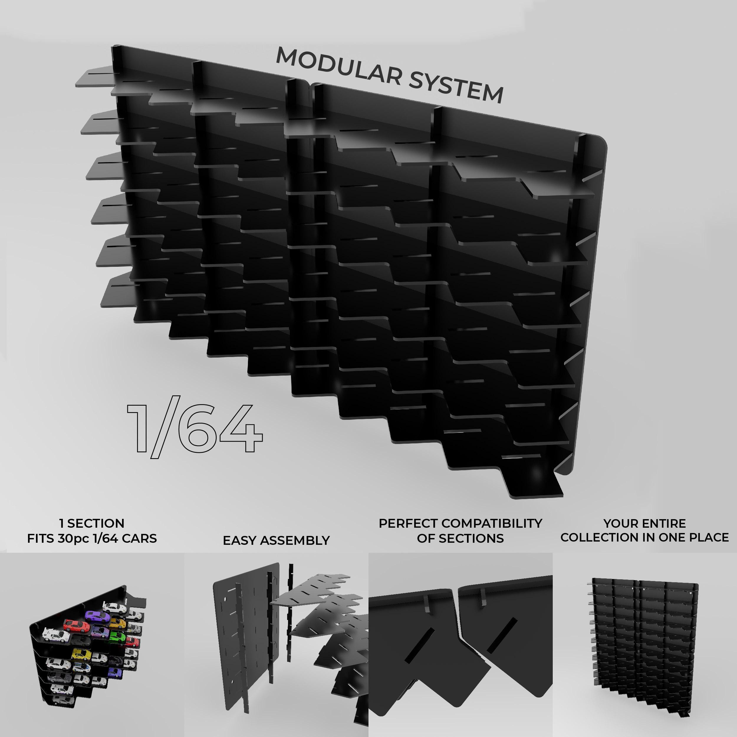 Diecast Display Stand 1/64, Diecast Storage, Laser Cut Template, Dxf ...