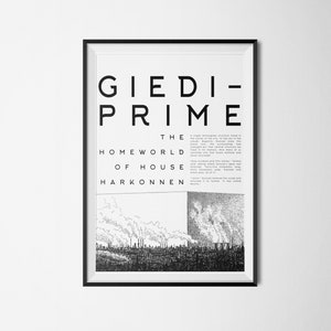 GIEDI-PRIME - House Harkonnen - D. Poster - D. by Frank Herbert ...