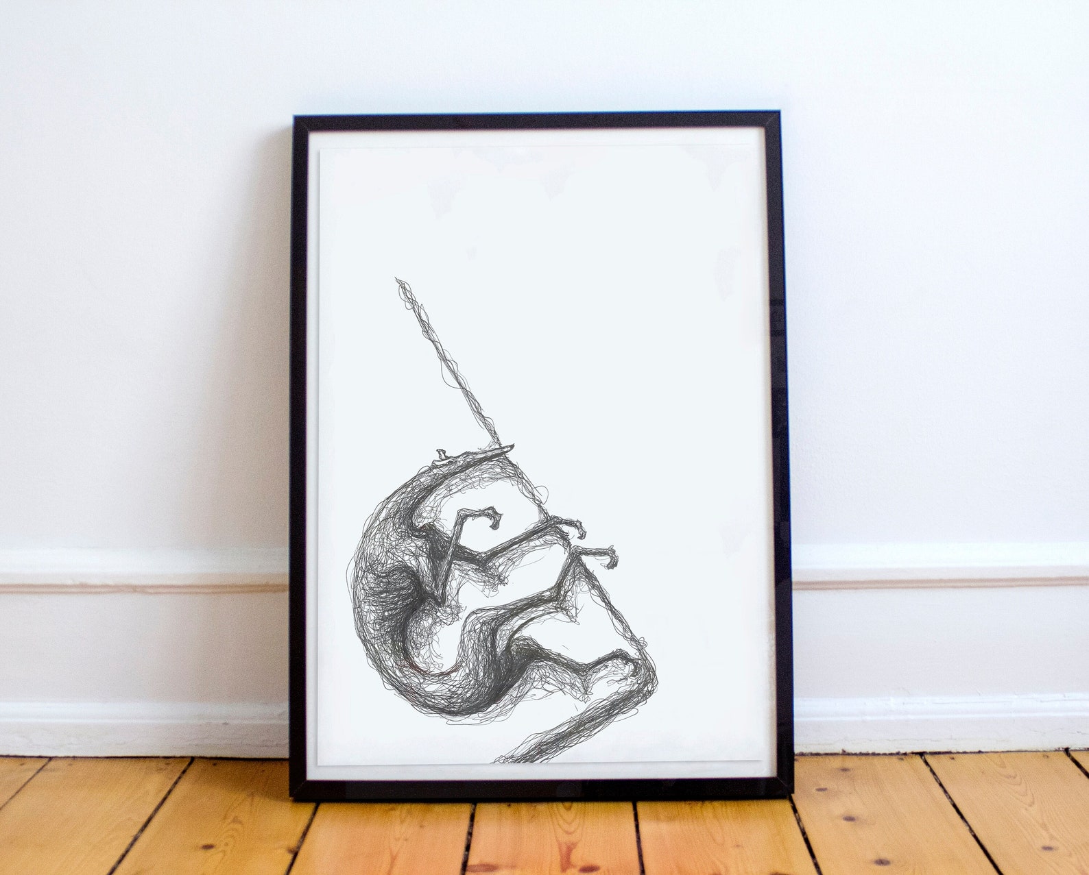 Impresión de galgo durmiendo - Dibujo a tinta - Etsy México