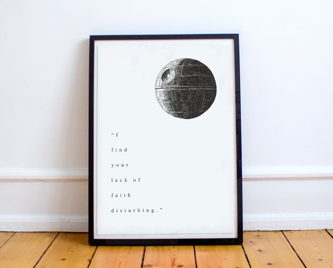 Death Star Poster Vader Quote the Force Fanart Instant Download - Etsy