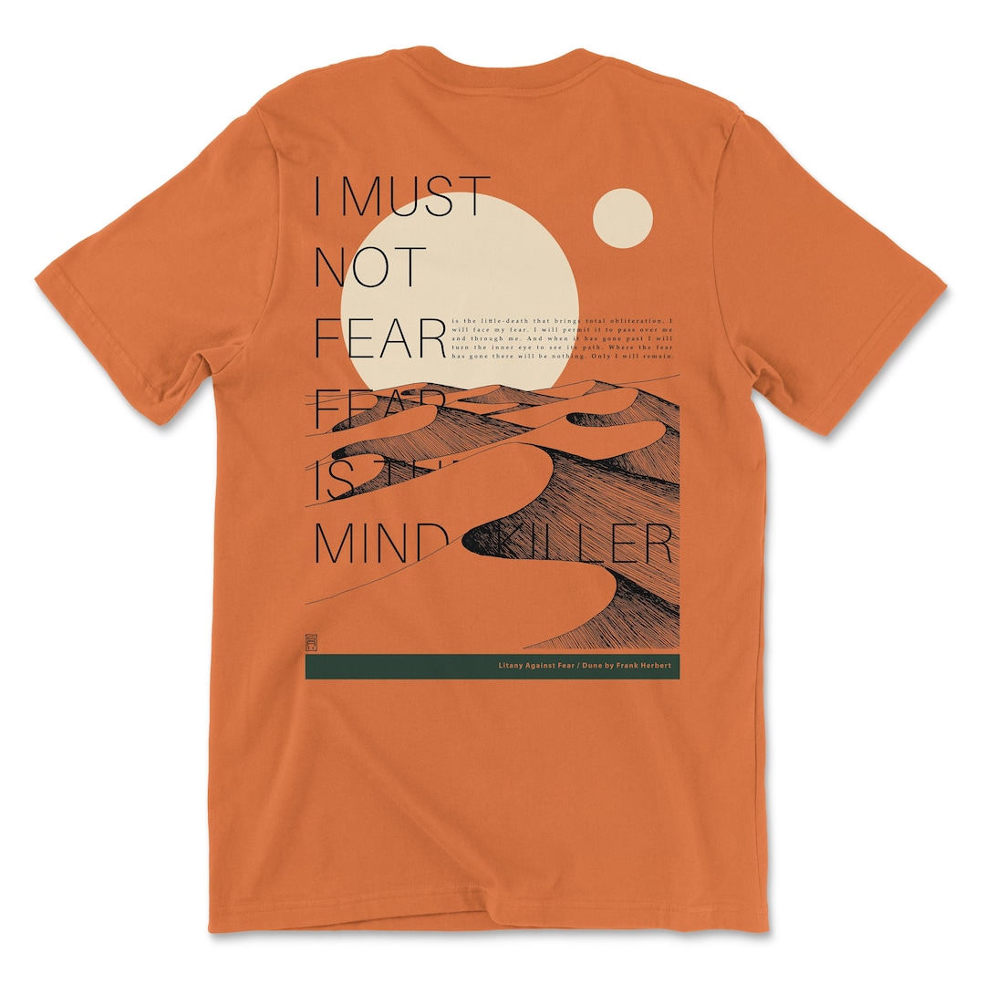 D. Litany Against Fear T-shirt - Burnt Orange Unisex Design - Etsy