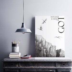 GOT Poster Three Dragons Winter is Here Season 8 Instant - Etsy