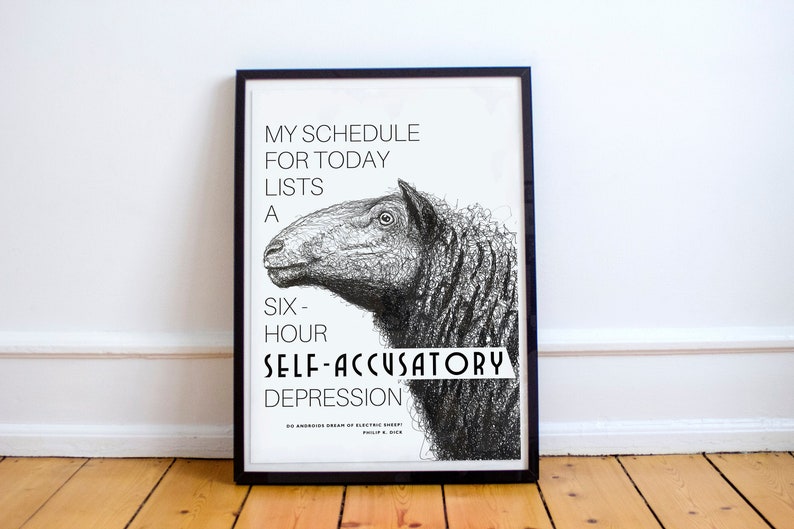 Blade Runner Poster: Self-accusatory Depression, PKD Quote (instant ...