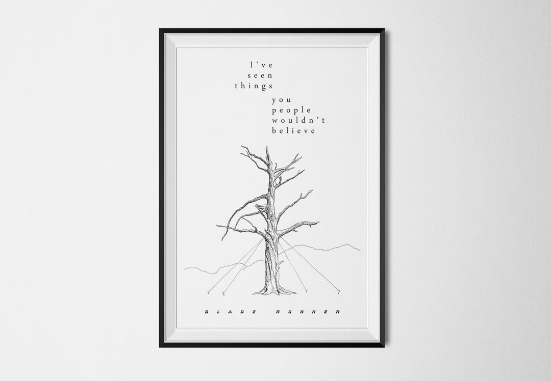 Blade Runner Poster - Tears in Rain - the Tree - Scifi - Instant ...