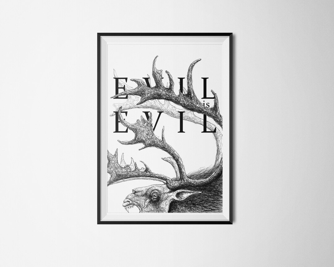 Quote Poster - Geralt of Rivia - Evil is Evil - Fiend - Instant ...