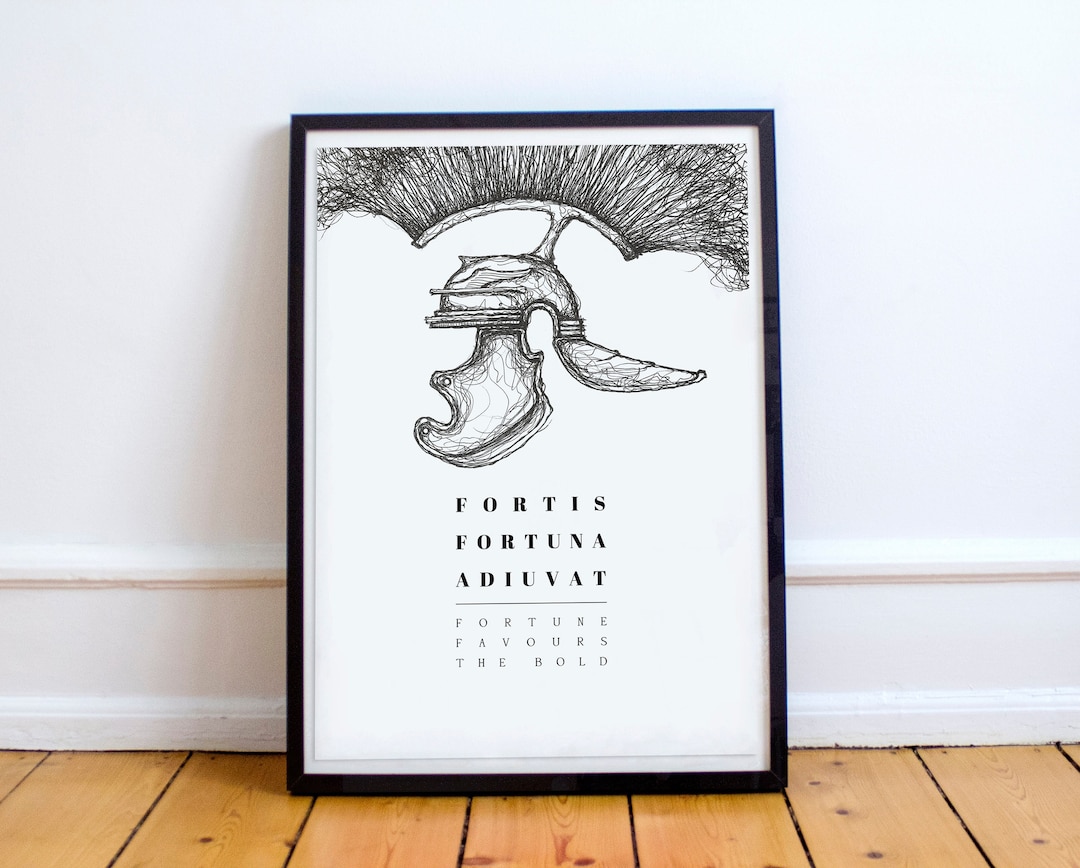 Fortis Fortuna Adiuvat - Fortune Favours the Bold - Latin Phrase - Etsy