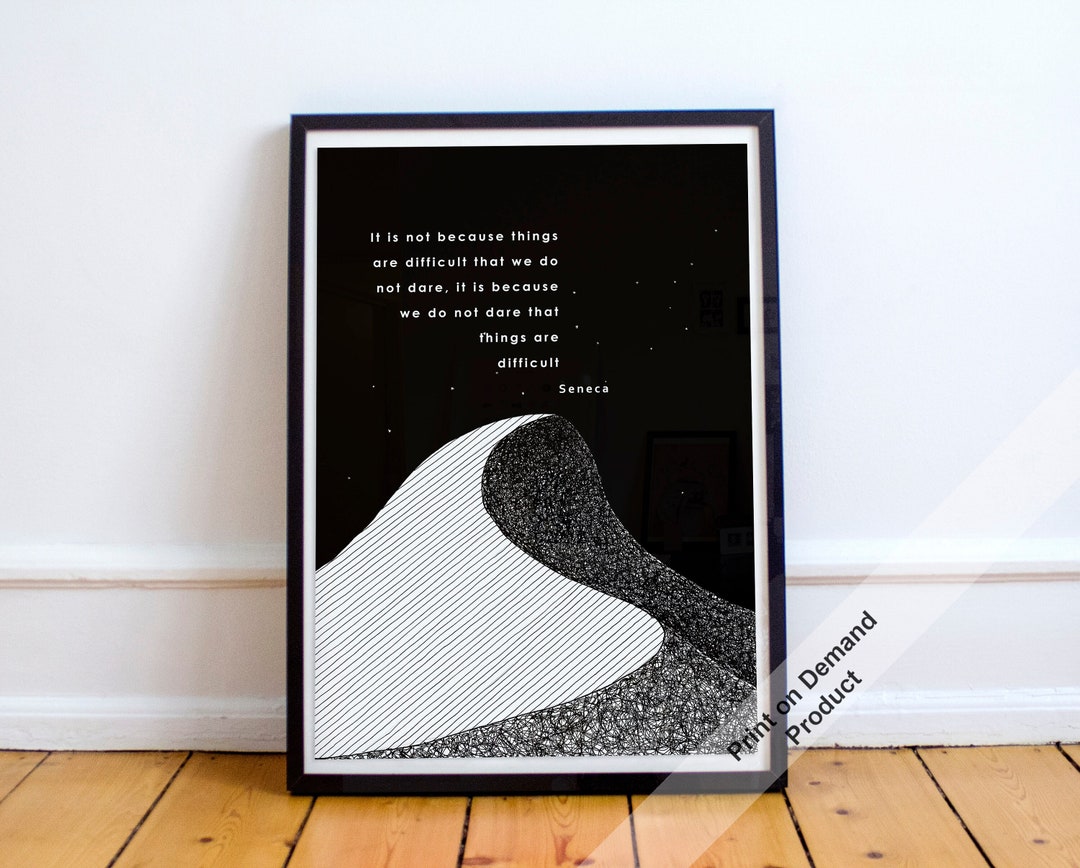 Seneca Quote Poster - Lucius Annaeus Seneca the Younger - Roman ...