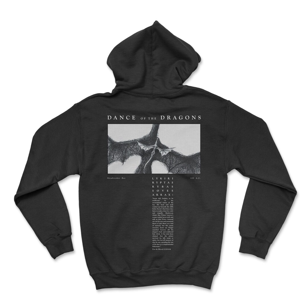 Dance of Dragons Hoodie: Arrax & Vhagar Design - Unisex Pullover - Etsy