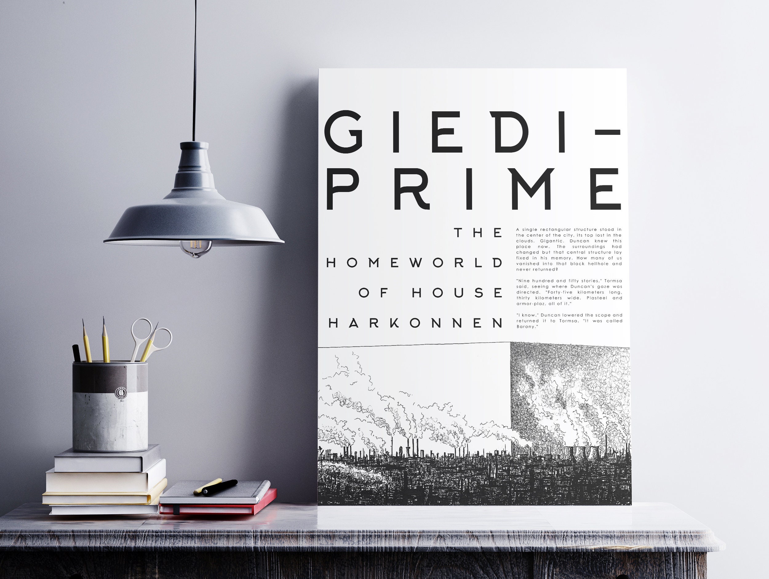 GIEDI-PRIME - House Harkonnen - D. Poster - D. by Frank Herbert ...