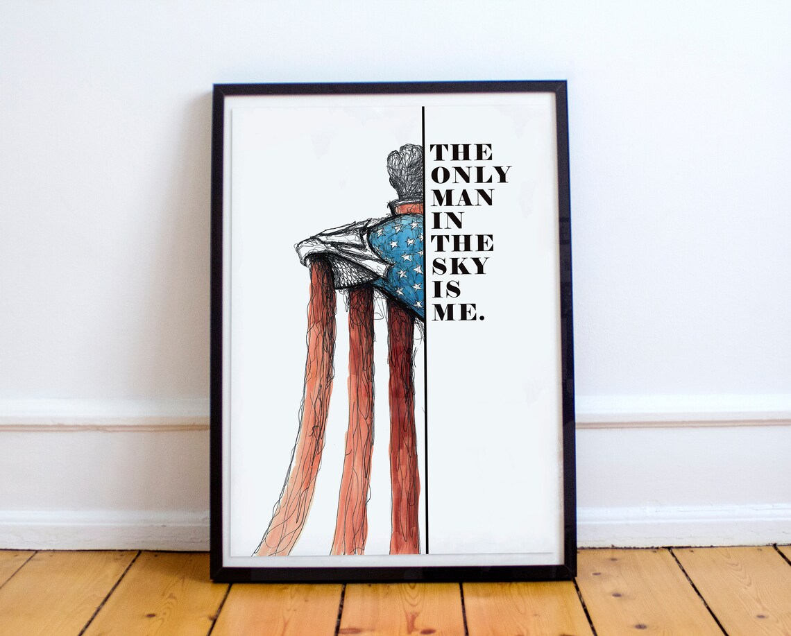 The Boys Homelander Poster the Only Man in the Sky is Me - Etsy