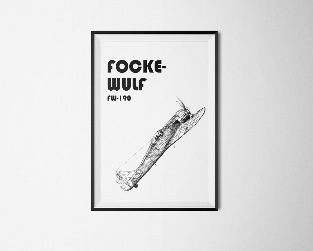 Focke-wulf Fw 190 - Ww2 German Fighter Plane - Luftwaffe - Minimalist ...