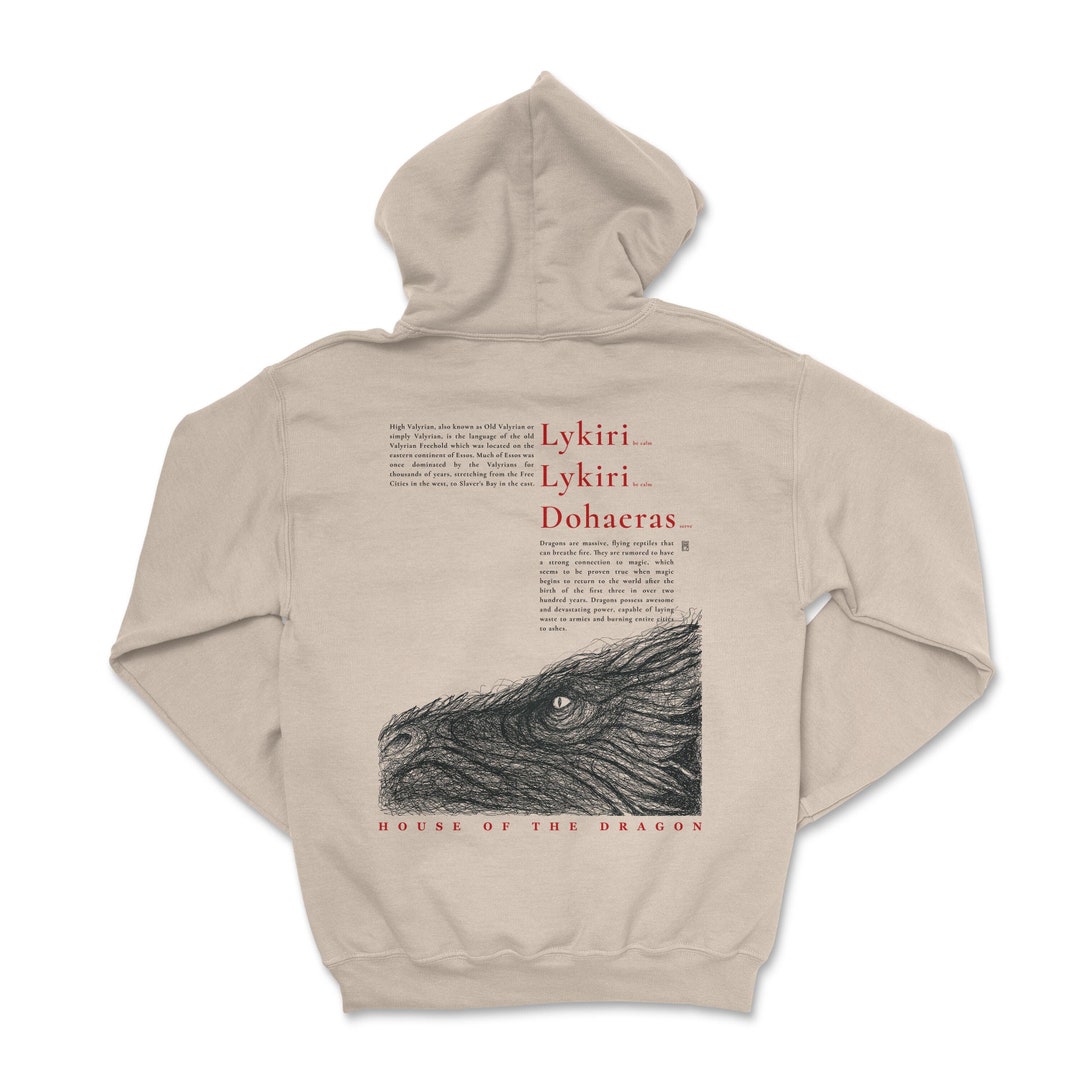 HOTD Hoodie: Lykiri Dohaeras Dragon Design - Unisex Pullover - Etsy
