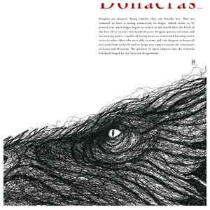 GOT Dragon Poster - Lykiri Lykiri Dohaeras - HOTD - Valyrian - Physical ...