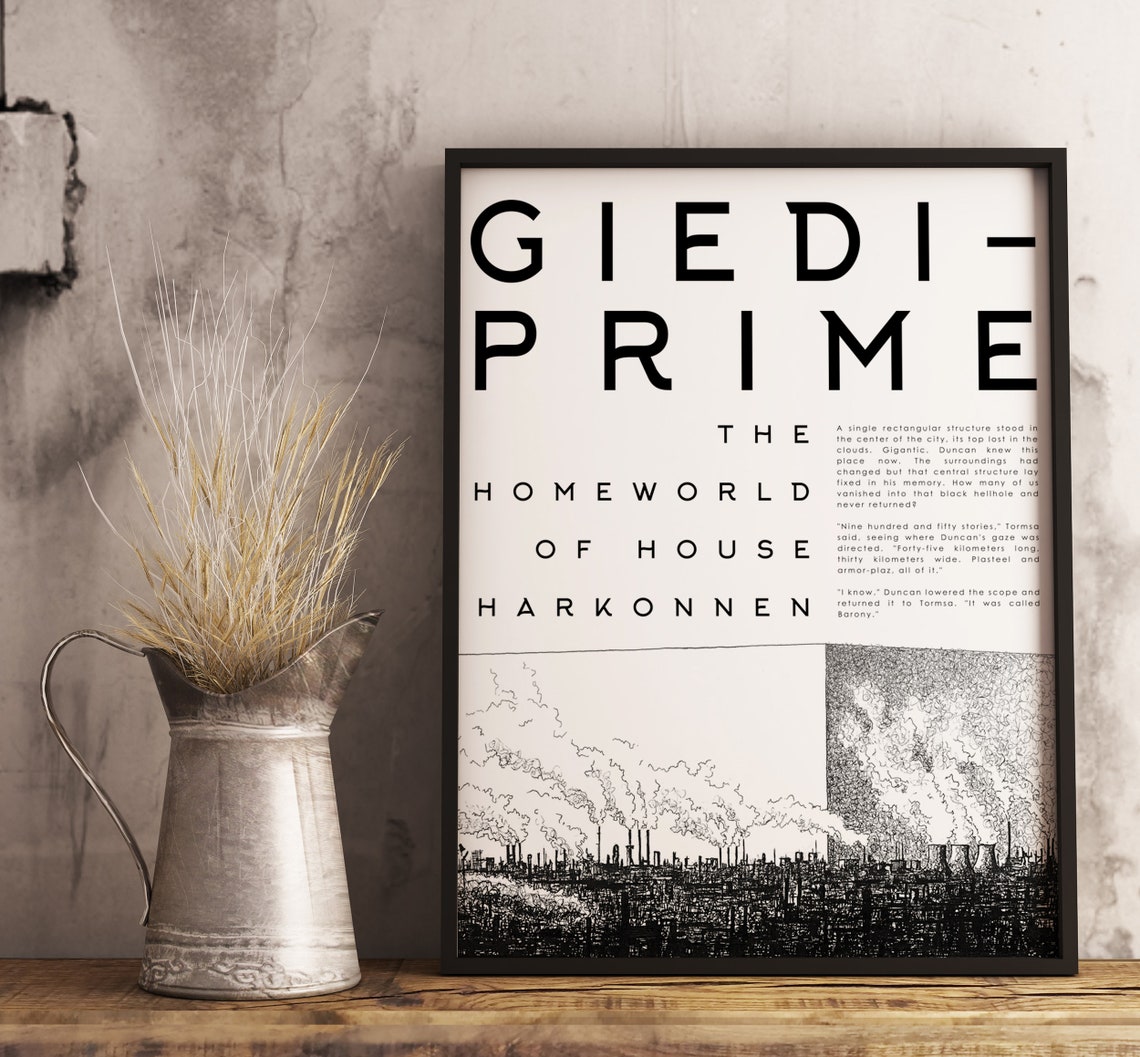 GIEDI-PRIME - House Harkonnen - Dune Poster - Dune by Frank Herbert ...