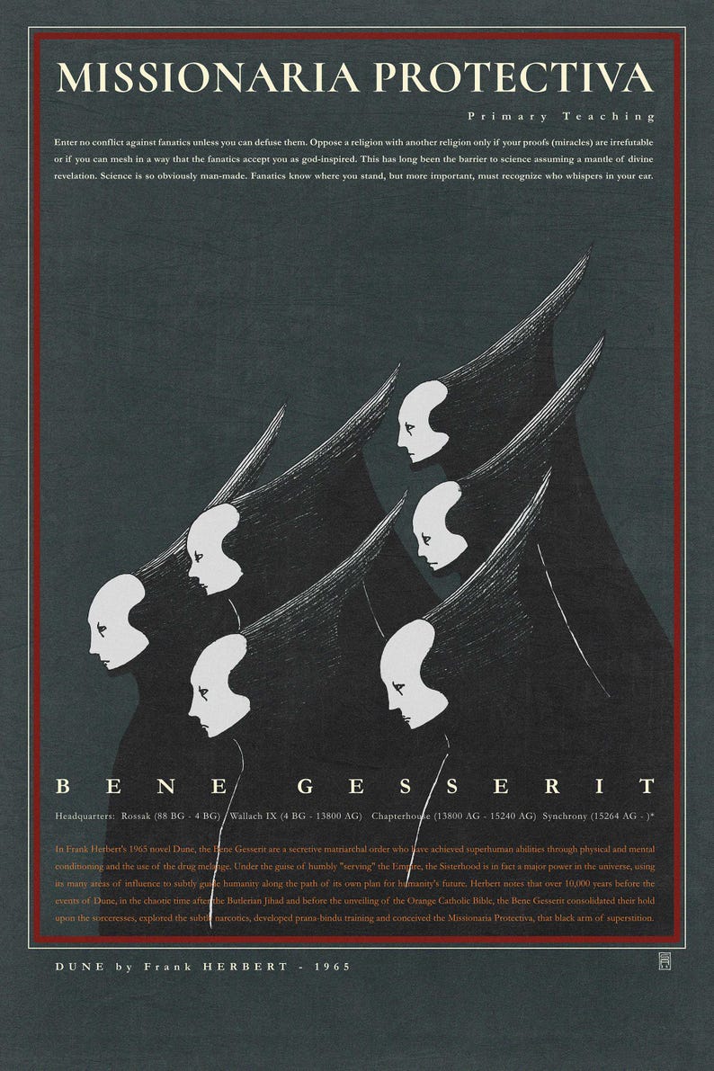 Bene Gesserit - Sisterhood - Missionaria Protectiva - D. Prophecy ...