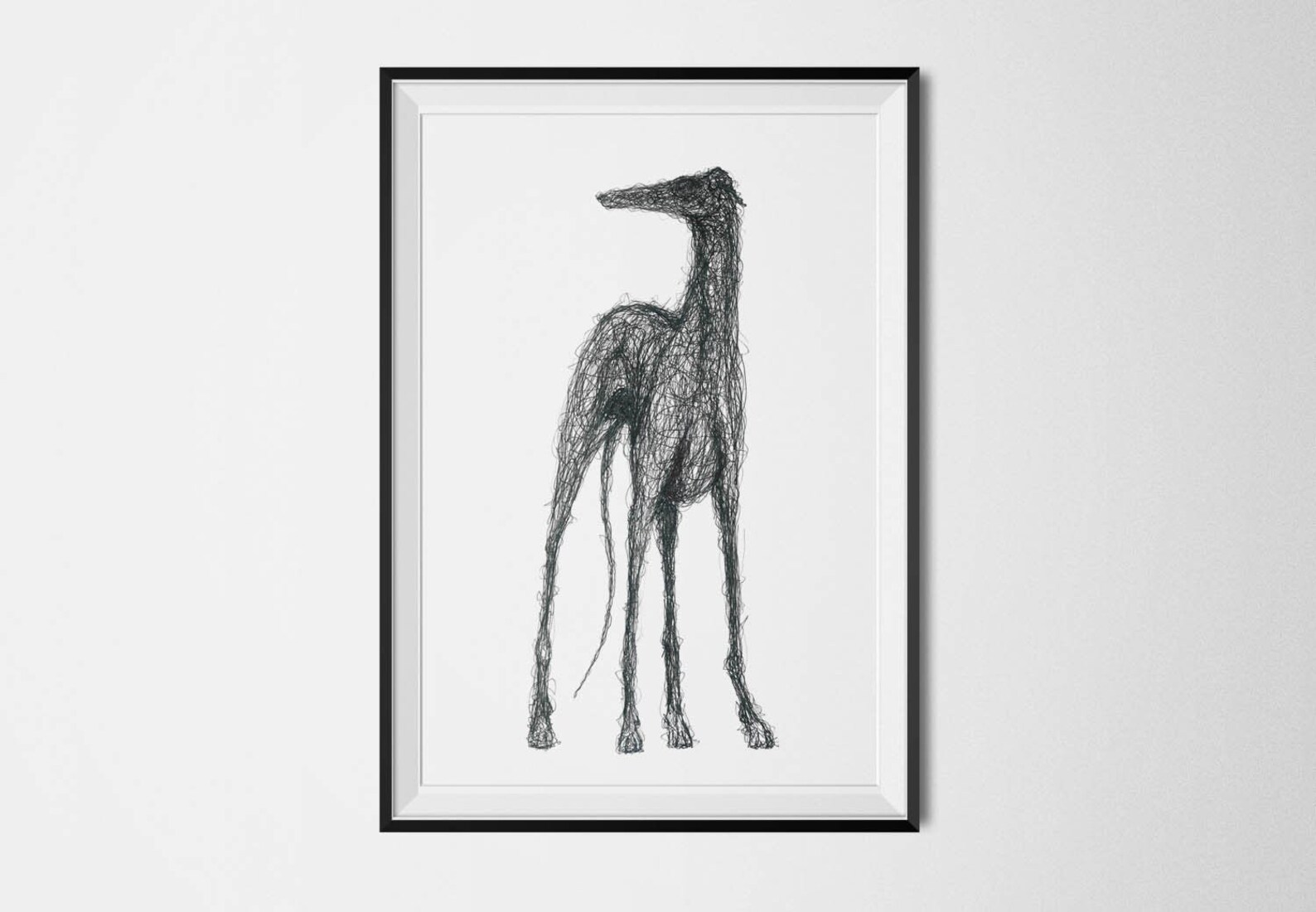 Greyhound Poster - Ink Drawing - Print - Instant Download - Etsy
