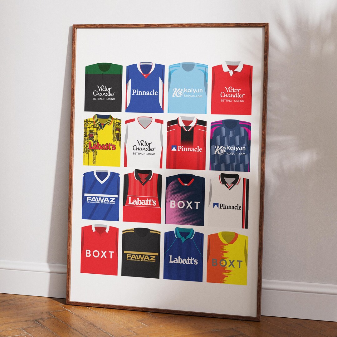 Nottingham Forest Retro Kit Poster: Football Club History Print - Etsy