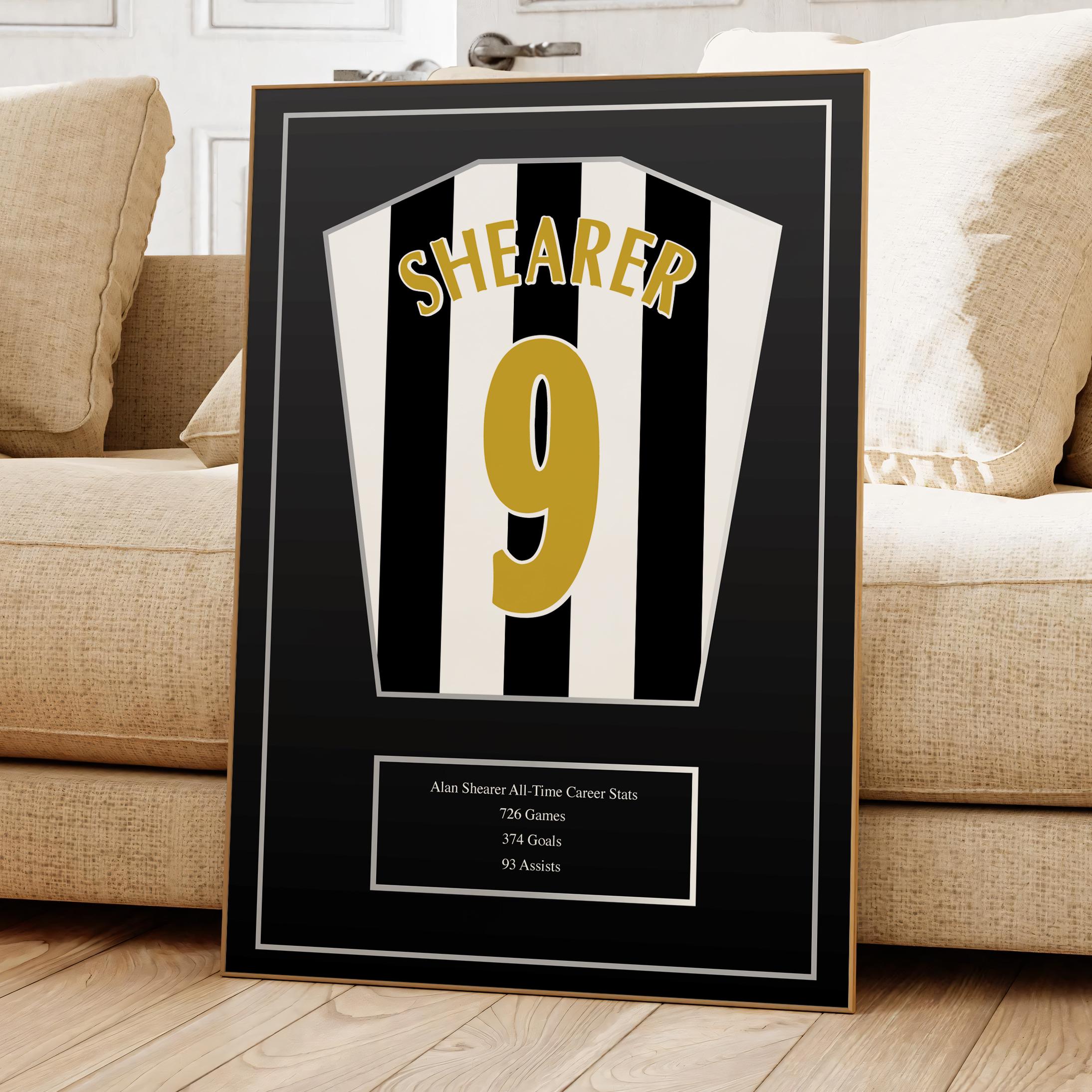 Newcastle United Retro Kit History Art Print: Football Club Wall Decor ...
