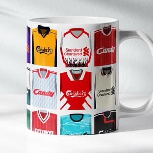 Liverpool FC Retro Kit Collection Poster | Home Decor Unframed Football ...