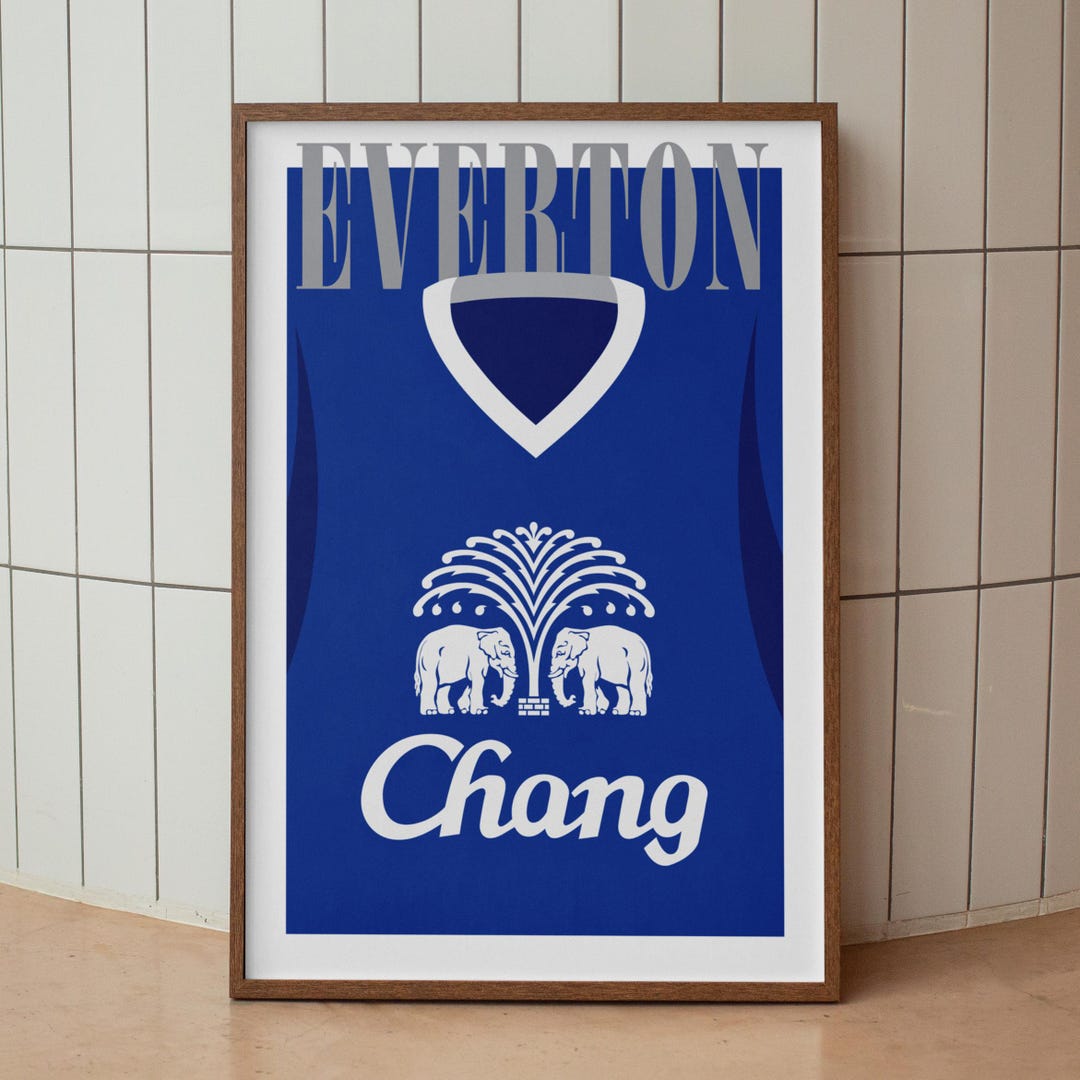 Everton FC Football Shirt Poster Chang Home Decor Unframed Football ...