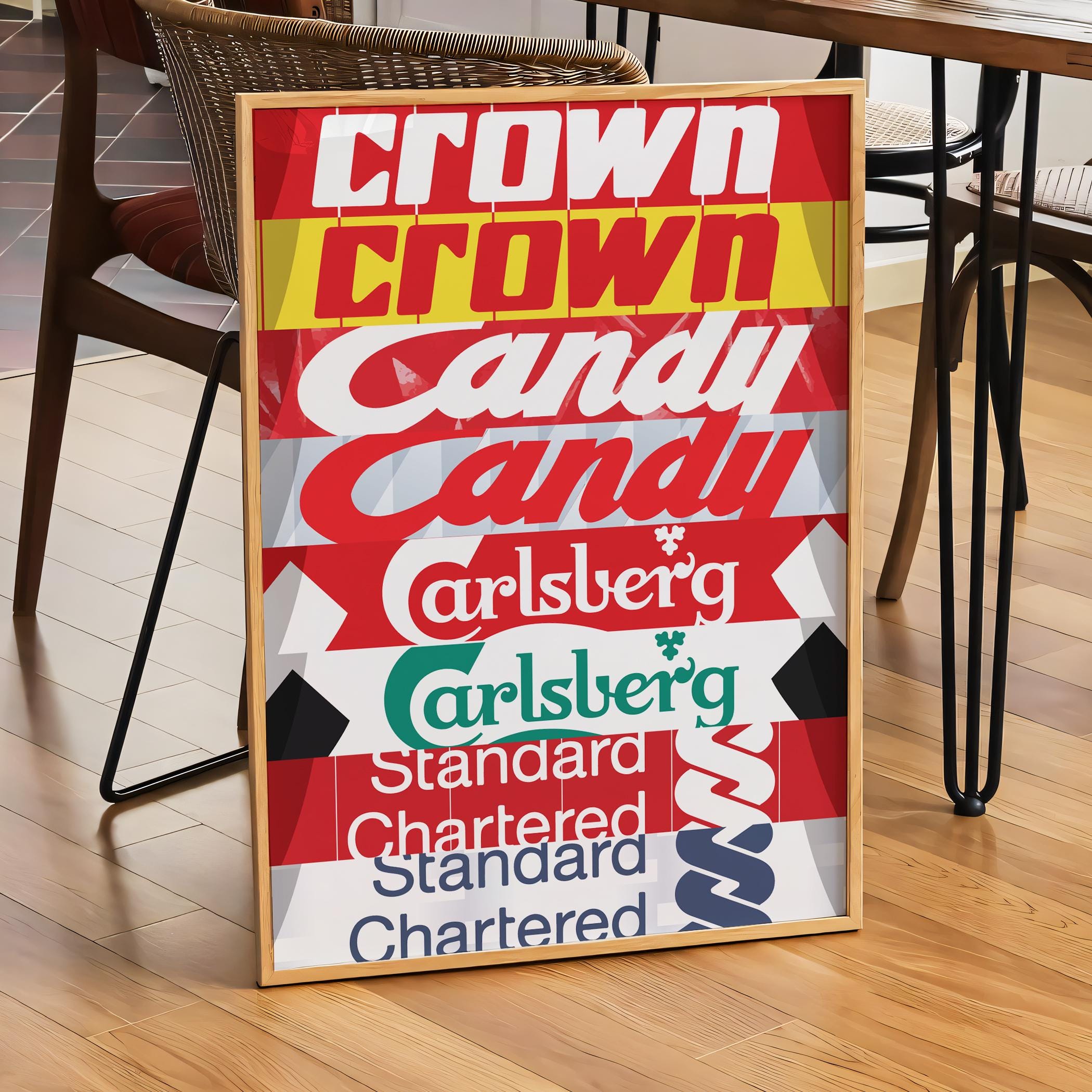 Liverpool FC Retro Kit History Poster Home Decor Unframed Football Club ...