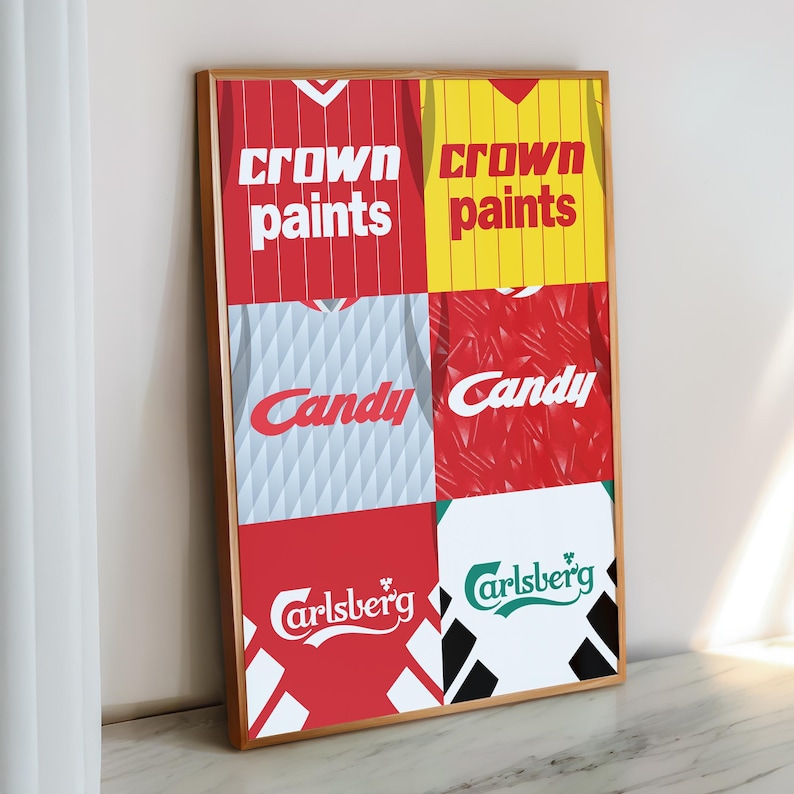 Liverpool FC Football Shirt Poster Home Decor Unframed Football Club ...