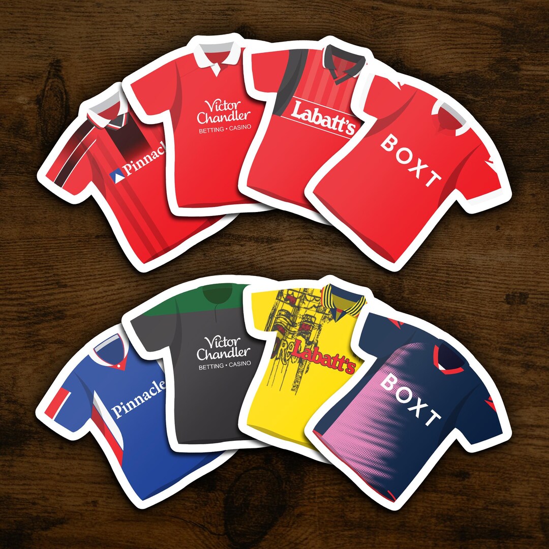 Nottingham Forest Stickers Classic Kits | Set of 8 Vinyl Stickers ...