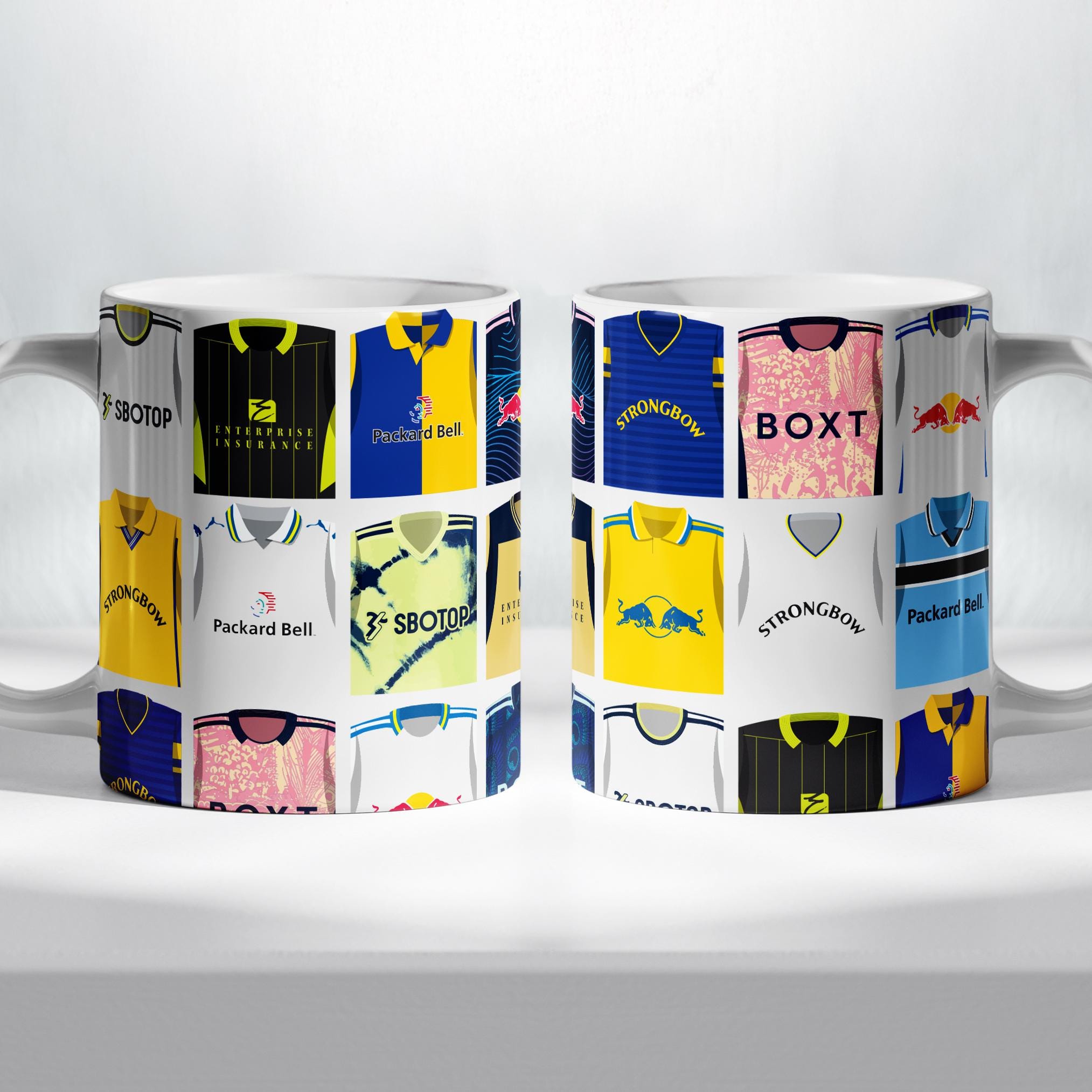 Leeds United Mug | 11oz Classic Football Kits History Ceramic Cup - Etsy UK