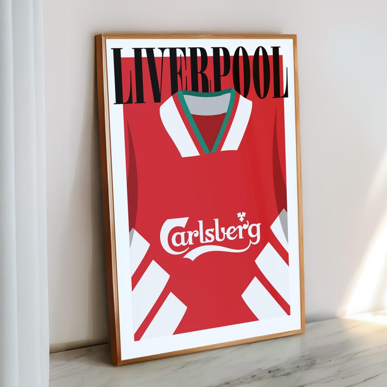 Liverpool FC Football Shirt Poster Home Decor Unframed Football Club ...