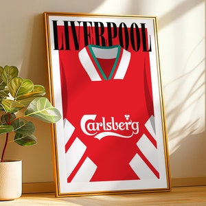 Liverpool FC Football Shirt Poster Home Decor Unframed Football Club ...