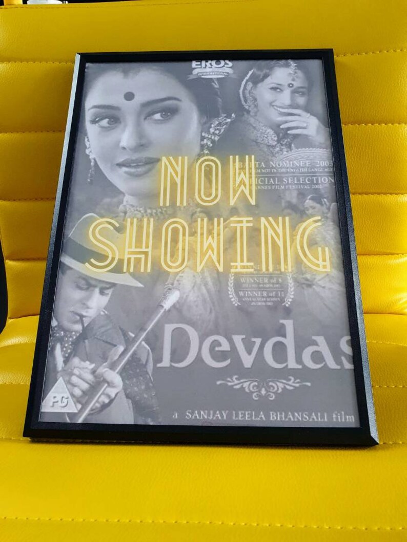 Devdas NOW SHOWING | A4 Bollywood Film Art Print, Desi Poster Print ...