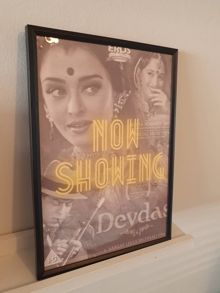 Devdas NOW SHOWING | A4 Bollywood Film Art Print, Desi Poster Print ...