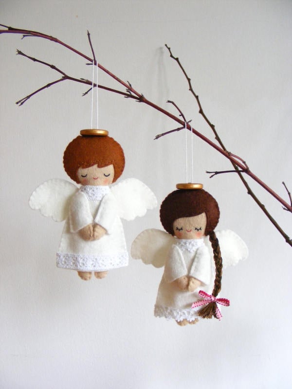 Felt PDF Sewing Pattern Felt Angels. Christmas Tree - Etsy Australia