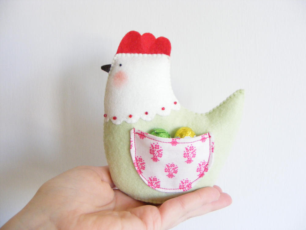 Felt PDF Sewing Pattern Easter Hen With Pocket Easy Sewing - Etsy UK