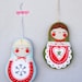 Felt PDF Sewing Pattern Nesting Dolls Felt Christmas | Etsy