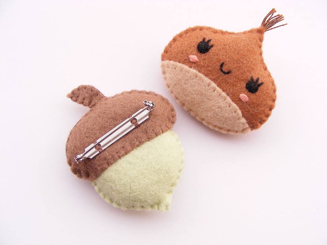 Felt PDF Sewing Pattern Acorn and Chestnut. Cute Felt | Etsy