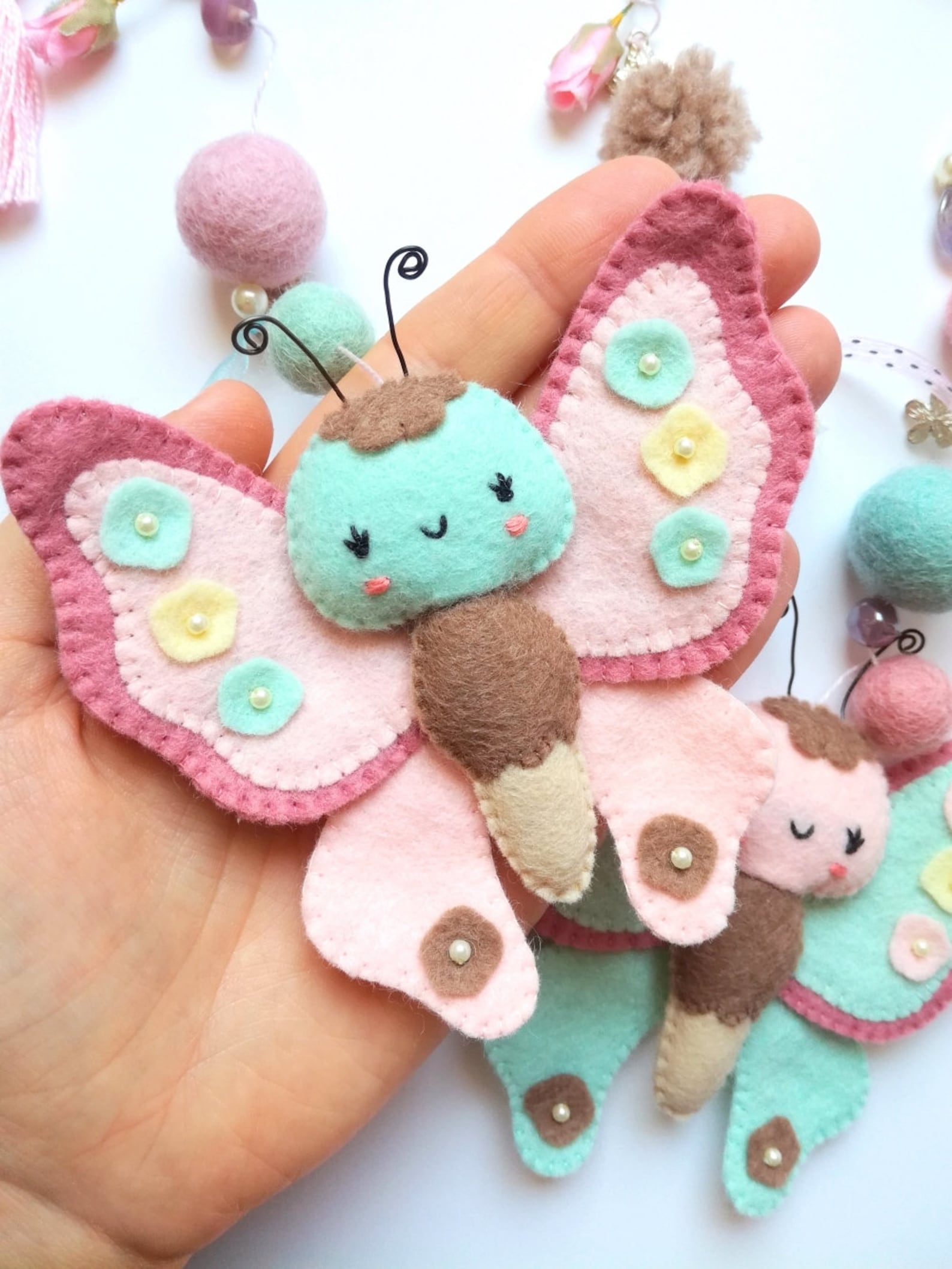 Felt PDF Sewing Pattern Cute Little Butterfly Felt Easter - Etsy UK