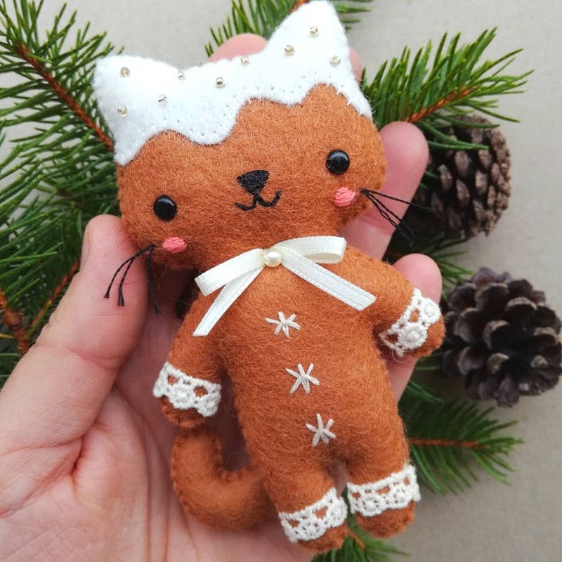 Felt Cat Ornament Pattern - Etsy