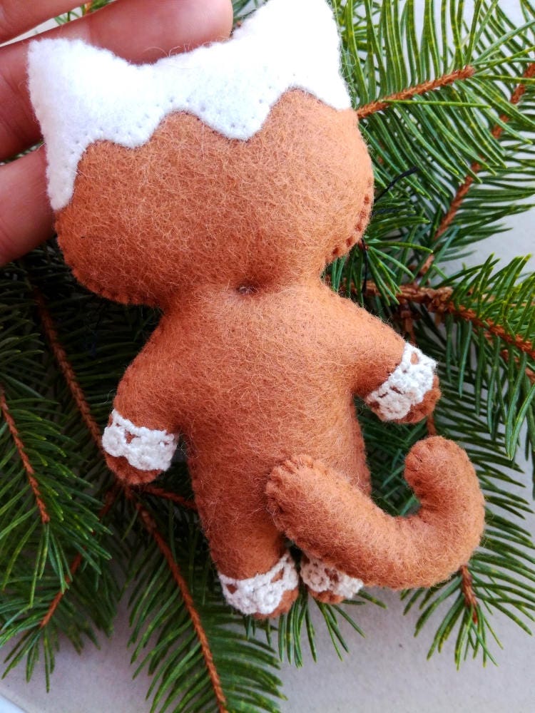 Felt PDF Sewing Pattern Gingerbread Cat Pdf Pattern - Etsy