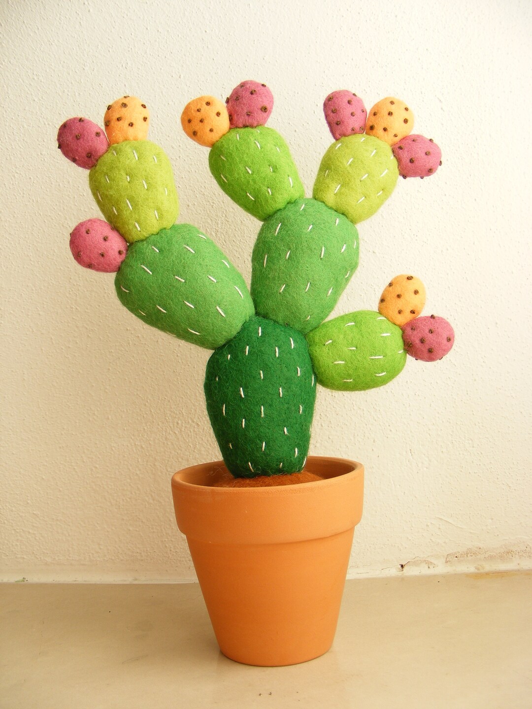 Felt Prickly Pear Cactus Sewing Pattern: DIY Home Decor (PDF Pattern ...