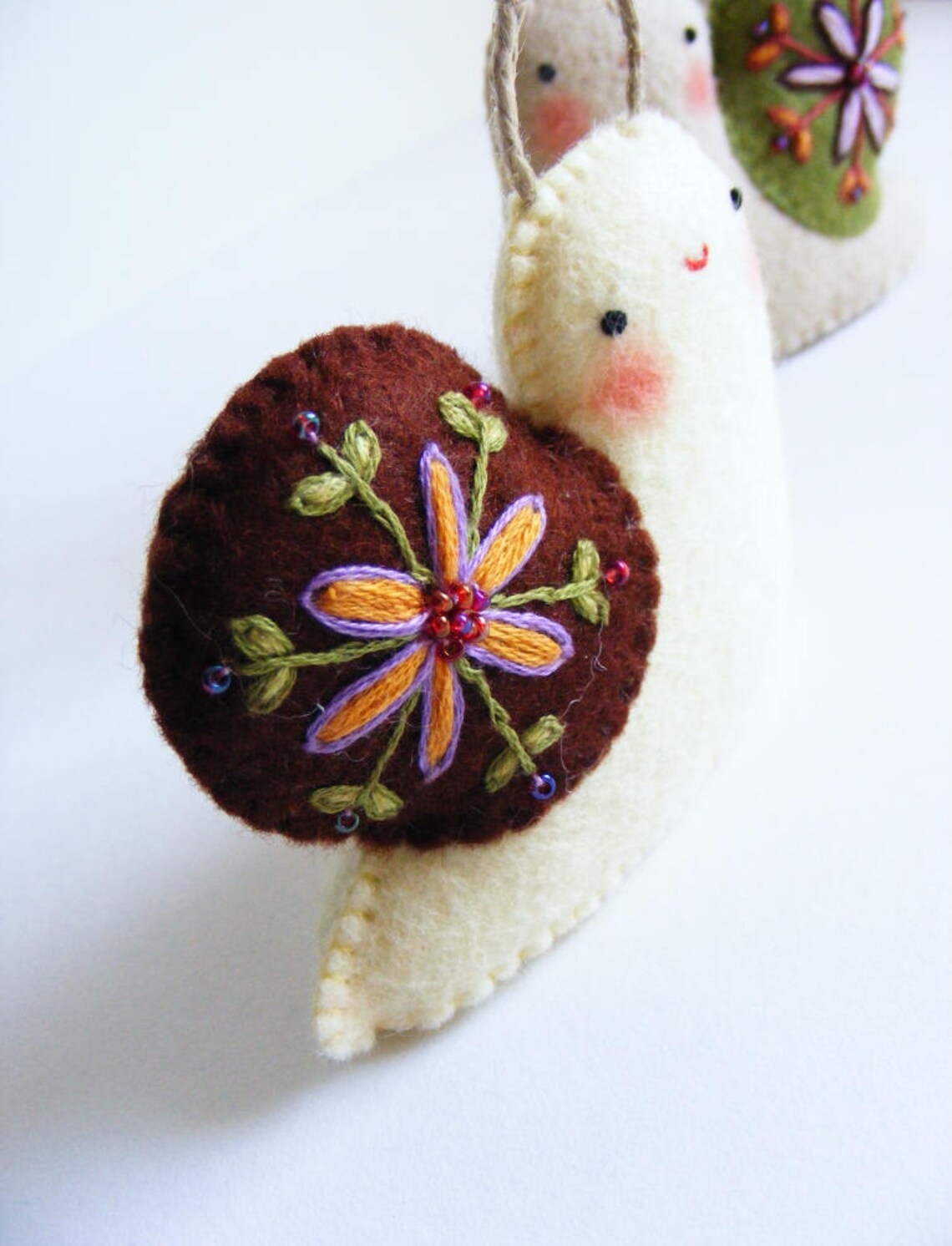 Felt PDF Sewing Pattern Felt Embroidered Snail Easy Sewing - Etsy