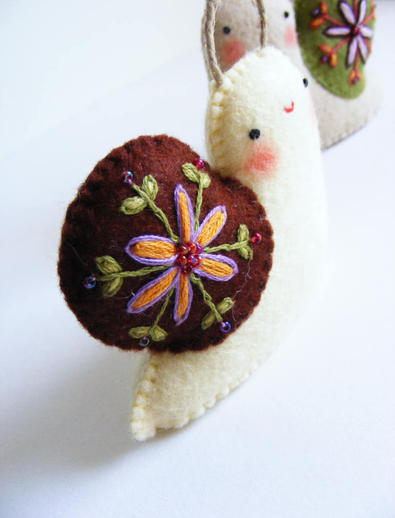 Felt PDF Sewing Pattern Felt Embroidered Snail Easy Sewing - Etsy