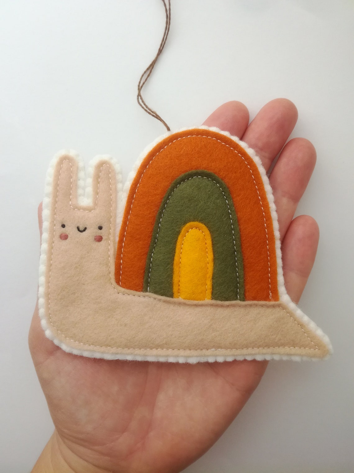 Felt PDF Sewing Pattern Rainbow Snail Felt Ornament Fall - Etsy
