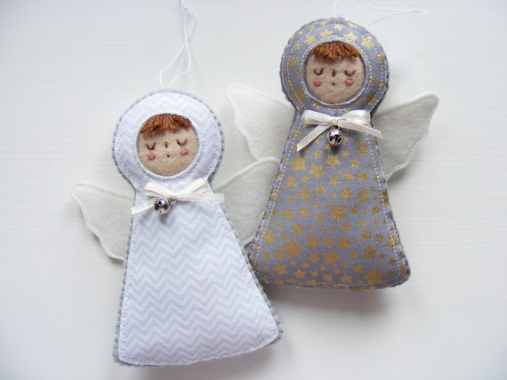 Felt PDF Pattern Fabric & Felt Angel Ornament Sewing | Etsy