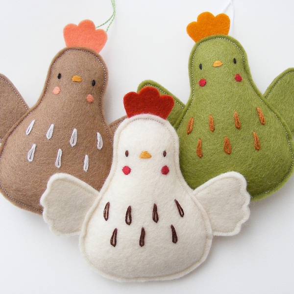 Felt Hen - Etsy