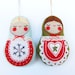 Felt PDF Sewing Pattern - Nesting Dolls - Felt Christmas Ornament ...