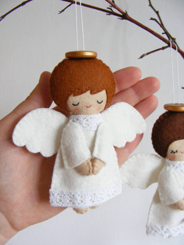 Felt PDF Sewing Pattern Felt Angels. Christmas Tree - Etsy Australia