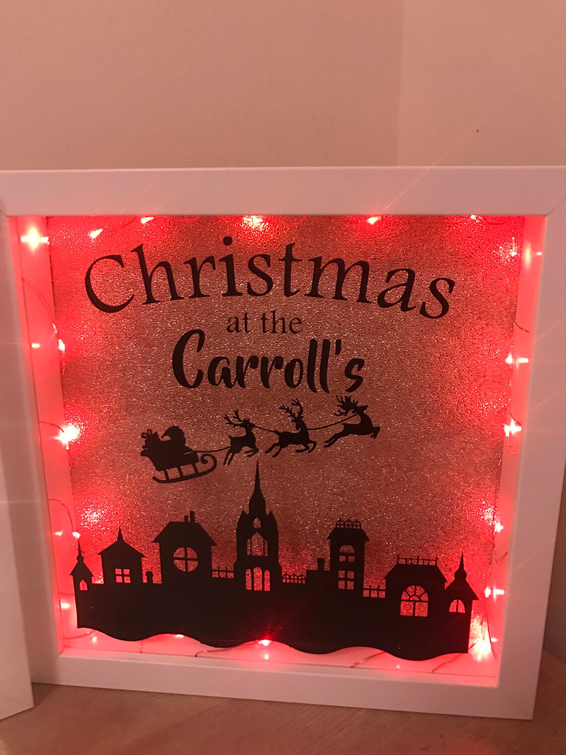 Christmas Light up Frame - Etsy UK